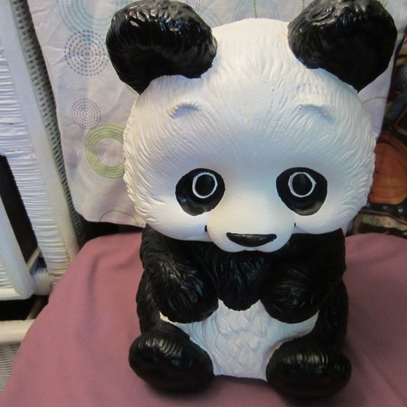 UNBRANDED | Other | Large Heavy Ceramic Chalk Paint Panda Bear Bank ...